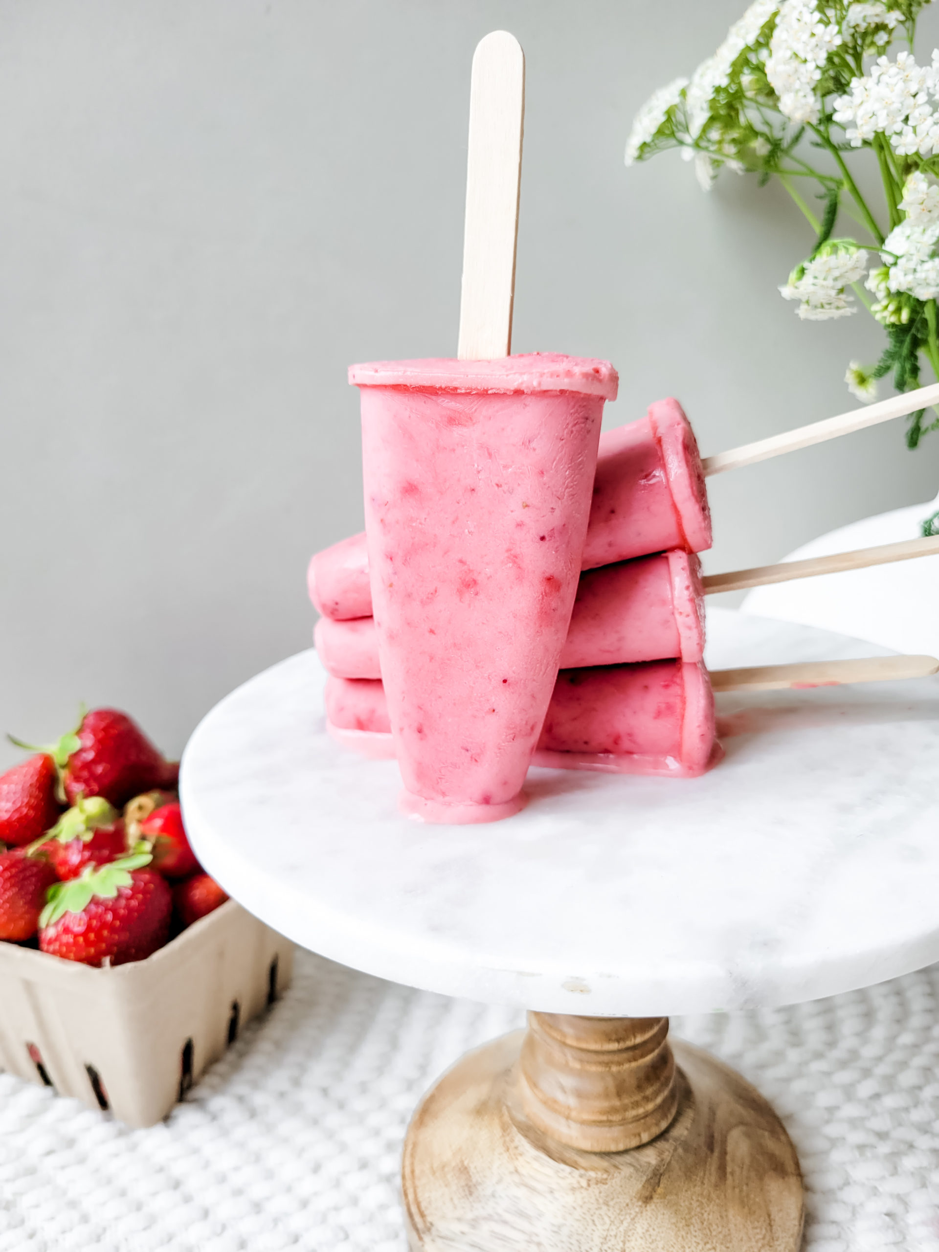 Strawberry Milkshake Popsicles • Perfect Little Chaos